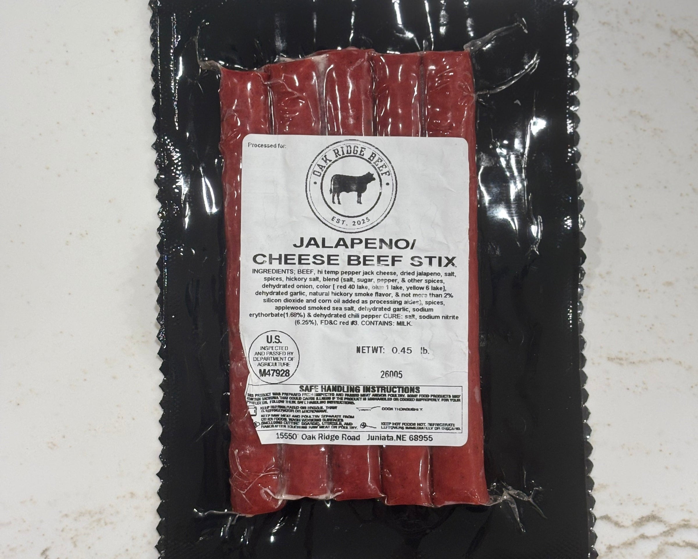 Jalapeno Cheese Beef Sticks - 6-8 oz Share Size | Nebraska Farm-Raised ...